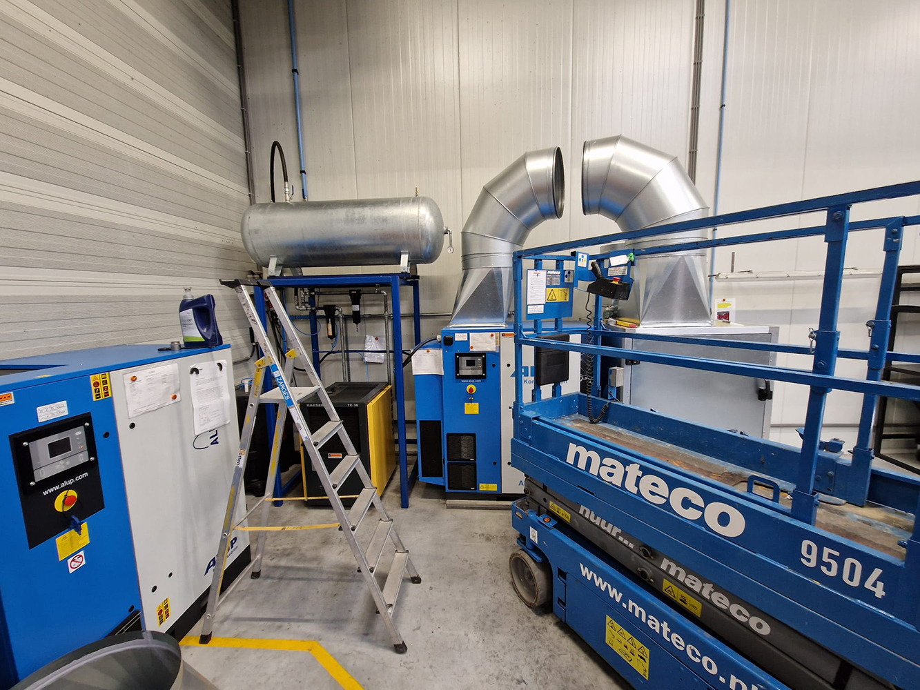 Optimal use of excess compressor heat - Van Haandel Metaal